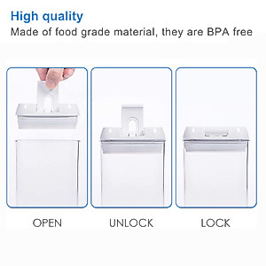 TINGFENG 7 Pack Airtight Food Storage Containers, Plastic Storage Containers with Easy Lock Lids Food Container Sets