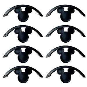 YJ PREMIUMS 8 Pc Mouse Ear Holder Hook for Ears Headband | Adhesive No Drilling Headbands Wall Mounted Storage Hanger Organizer Display Shelf Rack Magic Band Walls Hooks for Hat, Necklace (Black)