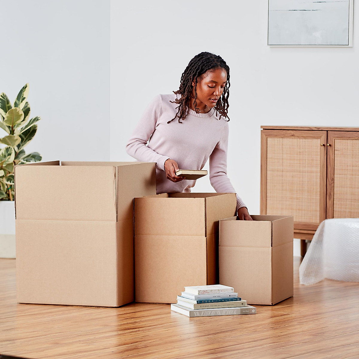 Amazon Basics Cardboard Moving Boxes - 20-Pack, Medium, 18" x 14" x 12"