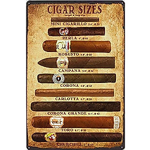 Cigars Metal Tin Sign 8x12 Inch Vintage Home Office Poster Bar Pub Cafe Decorative Plaque Home Decor Cigar Decor