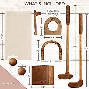 KOOKAROO Toddler Golf Set Ages 3-5 - Kids Golf Clubs 3-5 - Kids Golf Set - Golf Set for Kids 4-8 - Baby Golf Toy - 2 Year Old Golf Set - Toddler Golf Clubs Age 2 - Mini Golf Set - Baby Golf Clubs