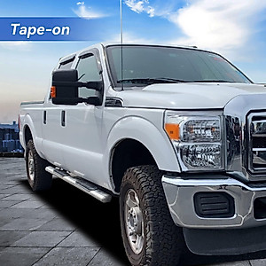 Window Visors Rain Guards for 1999-2016 Ford F250 F350 F450 F550 Super Duty, Window Wind Deflectors Vent Shades for 99-16 F-250 F-350 F-450 F-550 SuperCrew Cab
