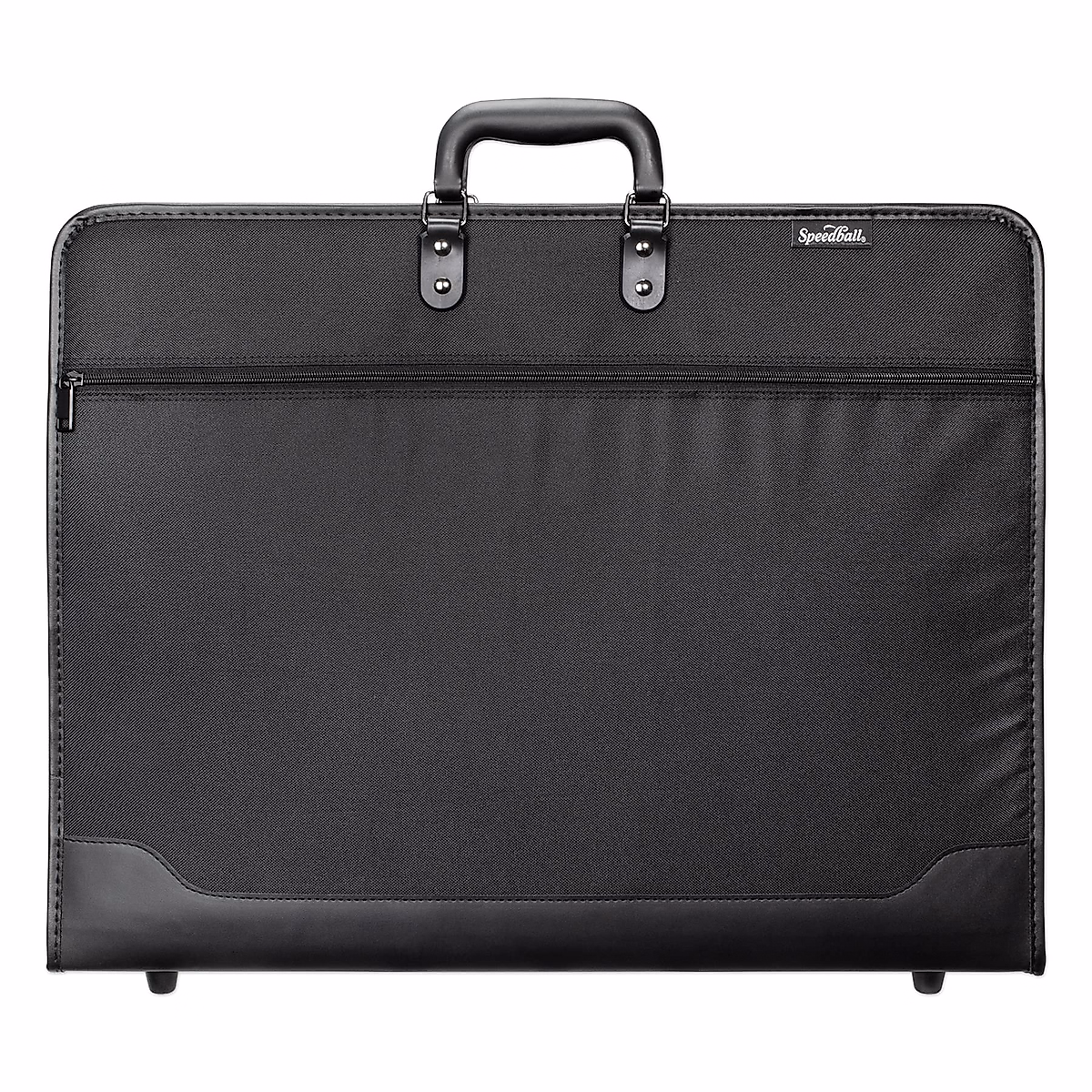 Speedball Universal Heavy Duty Art Portfolio Carrying Case with Handles for Storing and Transporting Artwork, Sketch, Drawing and Canvas, Black, 17 x 22 Inches