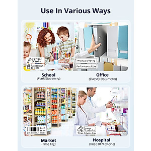 Label Maker Machine with Tape, Osoeri Bluetooth Label Printer, Portable Thermal Handheld Sticker Mini Label Inkless Multiple Templates, USB Rechargeable for Home Kitchen Office Organization