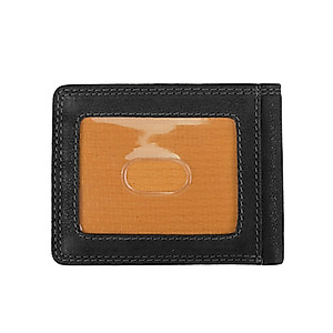 Timberland PRO Men's Slim Leather RFID Bifold Wallet with Back ID Window