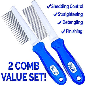 Horicon Pet Detangling and Grooming Dog Comb Set for Dogs, Cats, Small Animals