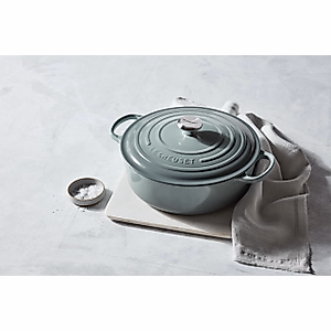 Le Creuset Enameled Cast Iron Signature Round Wide Dutch Oven, 6.75 qt., Oyster