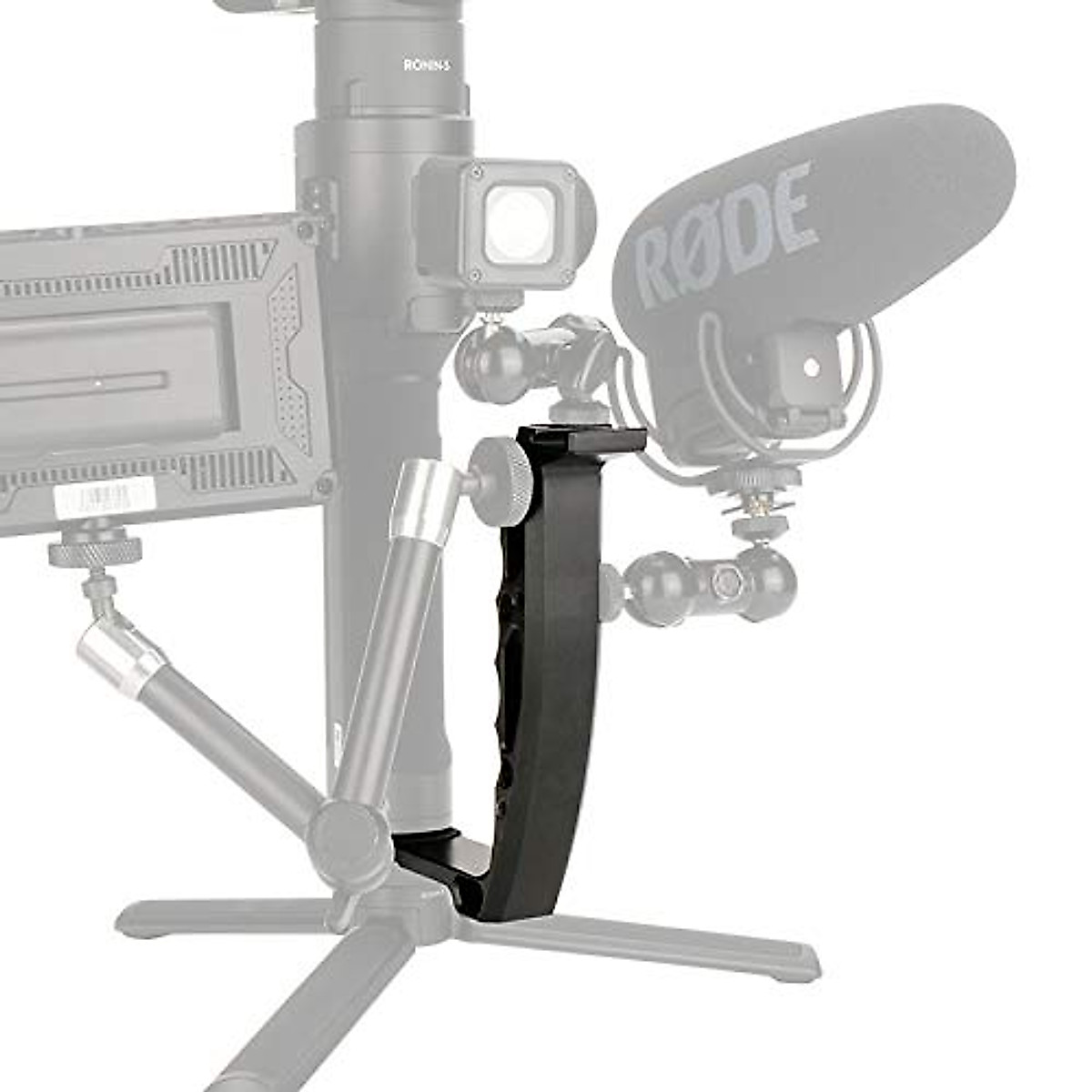 DH03 Handheld Gimbal Grip with Cold Shoe for Mounting Monitors, Microphones, LED Light etc Compatible with DJI Ronin-S, Ronin SC 2, Zhiyun Weebill LAB, Crane 2, Plus, Moza Air Mini Dual Grip
