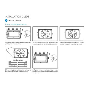 NEW SOONLED LED Wall Pack Light, 50W 6000lm 5000K Dusk-to-Dawn Photocell,Waterproof IP65, 100-277Vac, ETL DLC Listed 5-Year Warranty Outdoor Security Lighting