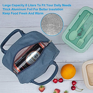 Bento Boxes for Adults, 1100 ML Bento Lunch Box For Kids Childrens With Utensils, Insulated Lunch Bag, Durable for On-the-Go Meal, BPA-Free and Food-Safe Materials(Green With Bag)