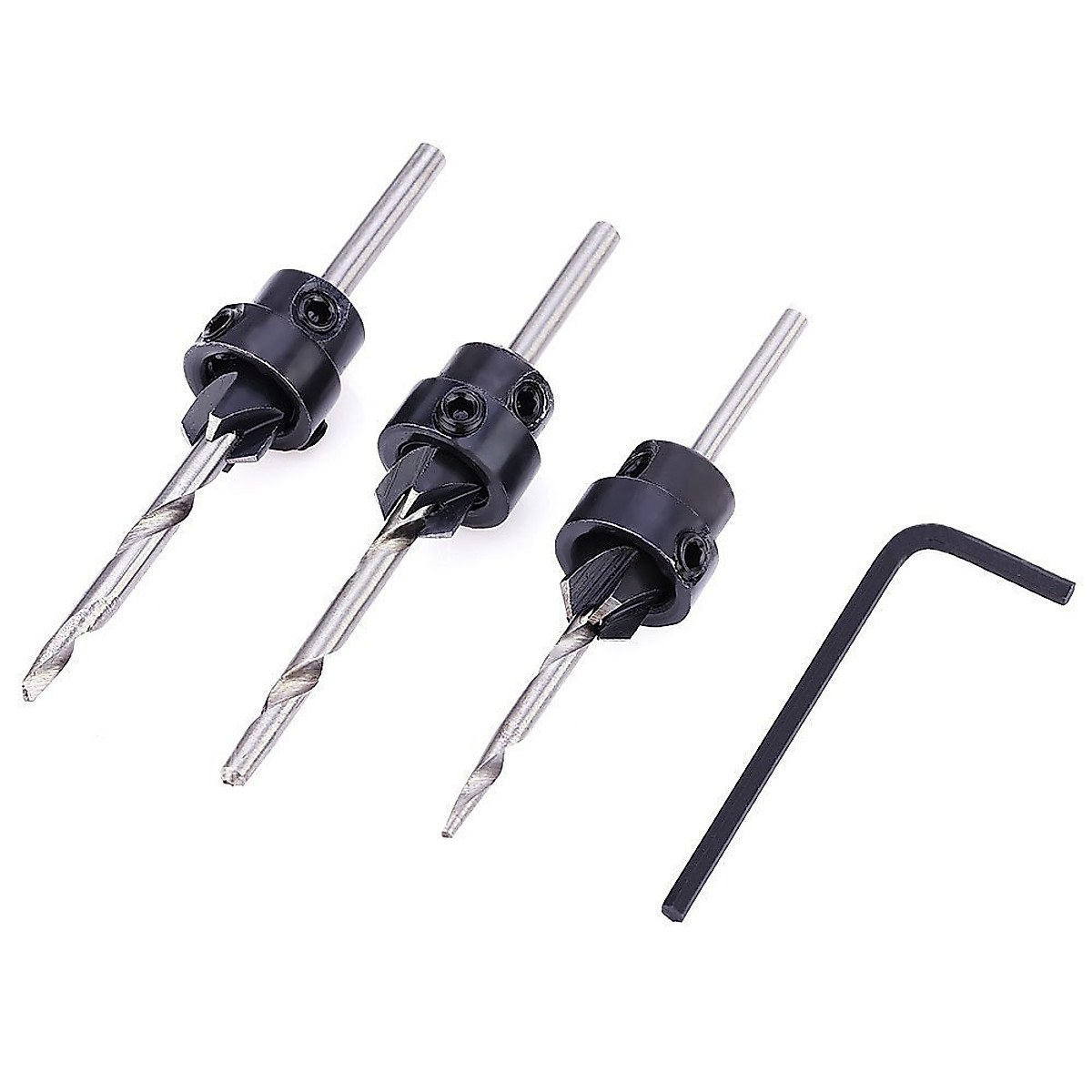 GORCHEN Countersink Drill Bit Kit Set Woodworking Screw Hole Cutter Assortment Quick Change Adjustable Depth