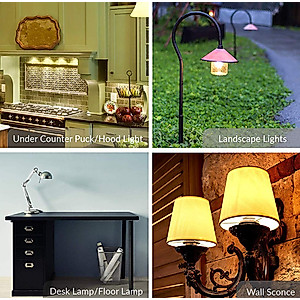 50W Halogen Light Bulbs G8 G8 50Watt 120V Halogen Light Bulbs T4 JCD Type 120V Bi-Pin Base G8 Halogen Lamp for Accent Under Cabinet Puck Landscape Lighting,Clear Lens,Warm White 2700K,10 Pack