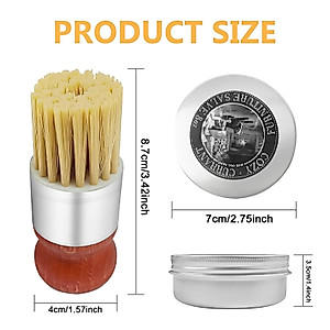 Furniture Salve for Leather, Original Leathers Recoloring Balm Wood Cleaner with Boar Bristle Brush Kit, 4oz Couch Paint Scratch Repair Conditioner Remover for Shoe Polish Couches Leathers Cleaning…