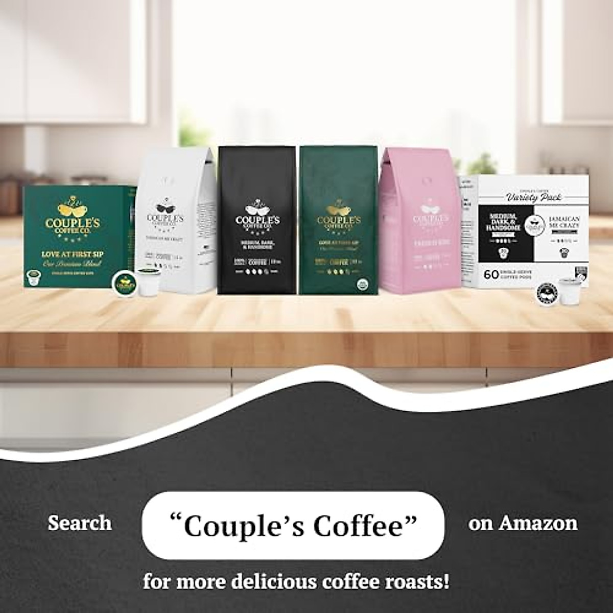 Couple's Coffee Ground Coffee | Jamaican Me Crazy Medium Roast Coffee Blend | Gourmet Flavored Coffee with Smooth Vanilla Caramel Flavors | Made with 100% Arabica Beans | 12oz bag brews about 34 cups
