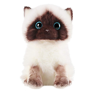 Cuddly Emulation Siamese Cat Stuffed Animals Toy Cushion Doll, Siamese Cat Plushie Toys Best Birthday Christmas Fiesta Great Gifts for The Children Kids Baby Toys (8" /20cm)