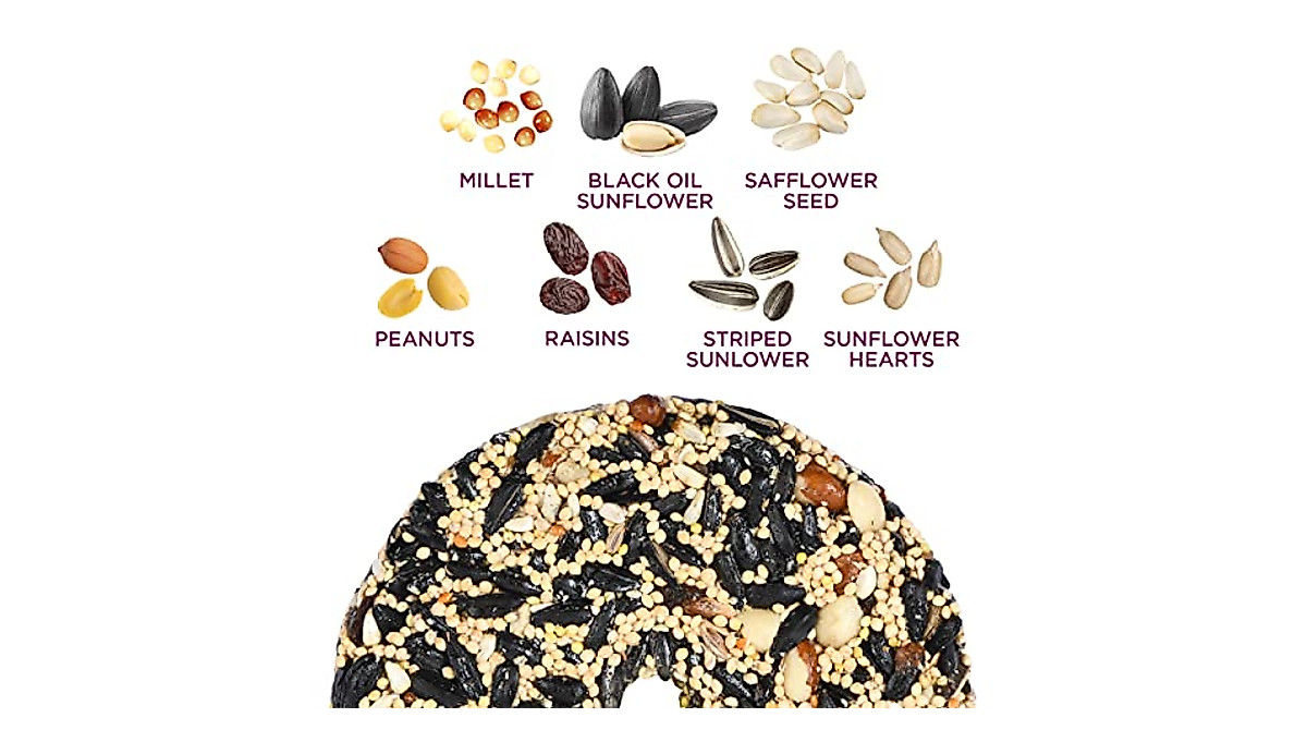 Audubon Park Nut & Fruit Snack Stack Wild Bird Food, Bird Seed Cake for ...