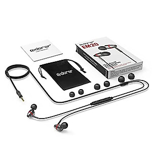 adorer Wired Earphones, EM20 Ergonomic Comfort-Fit in-Ear Headphones with Microphone and Volume Control, Powerful Bass Noise Isolating Earbuds for iPhone iPad iPod Samsung MP3/MP4 Player