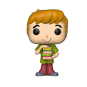 POP Scooby Doo - Shaggy with Sandwich Funko Vinyl Figure (Bundled with Compatible Box Protector Case), Multicolor, 3.75 inches