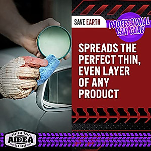AIDEA Microfiber Applicator Pads-8PK, Microfiber Sponge, Car Wash Pads, Cleaning Pads, Great for Applying Wax, Sealants & Other Conditioners-Blue