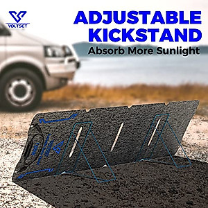 Voltset Portable Solar Panels, Foldable Solar Panel Charger of ETFE 23.5% High Efficiency with Adjustable Kickstand, Waterproof IP68 for Mobile Power Station RV Camping Off Grid