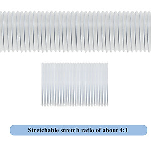 Amylove Flexible PVC Dust Collection Hose with Stainless Steel Hose Clamps Clear Vacuum Hose Dust Collection Fittings Dust Collector Accessories for Woodworking (1 Set,2.5 Inch, 20 ft)