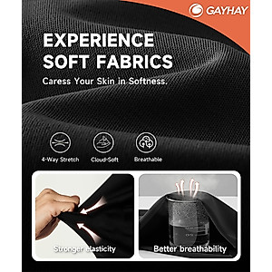 GAYHAY High Waisted Leggings with Pockets for Women - Soft Opaque Tummy Control Pants for Running Cycling Yoga