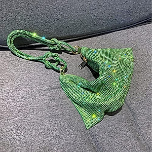 Womens Rhinestone Purse Sparkly Bag Diamond Clutch Purses for Women Rhinestone Evening Bag Hobo Handbag Green