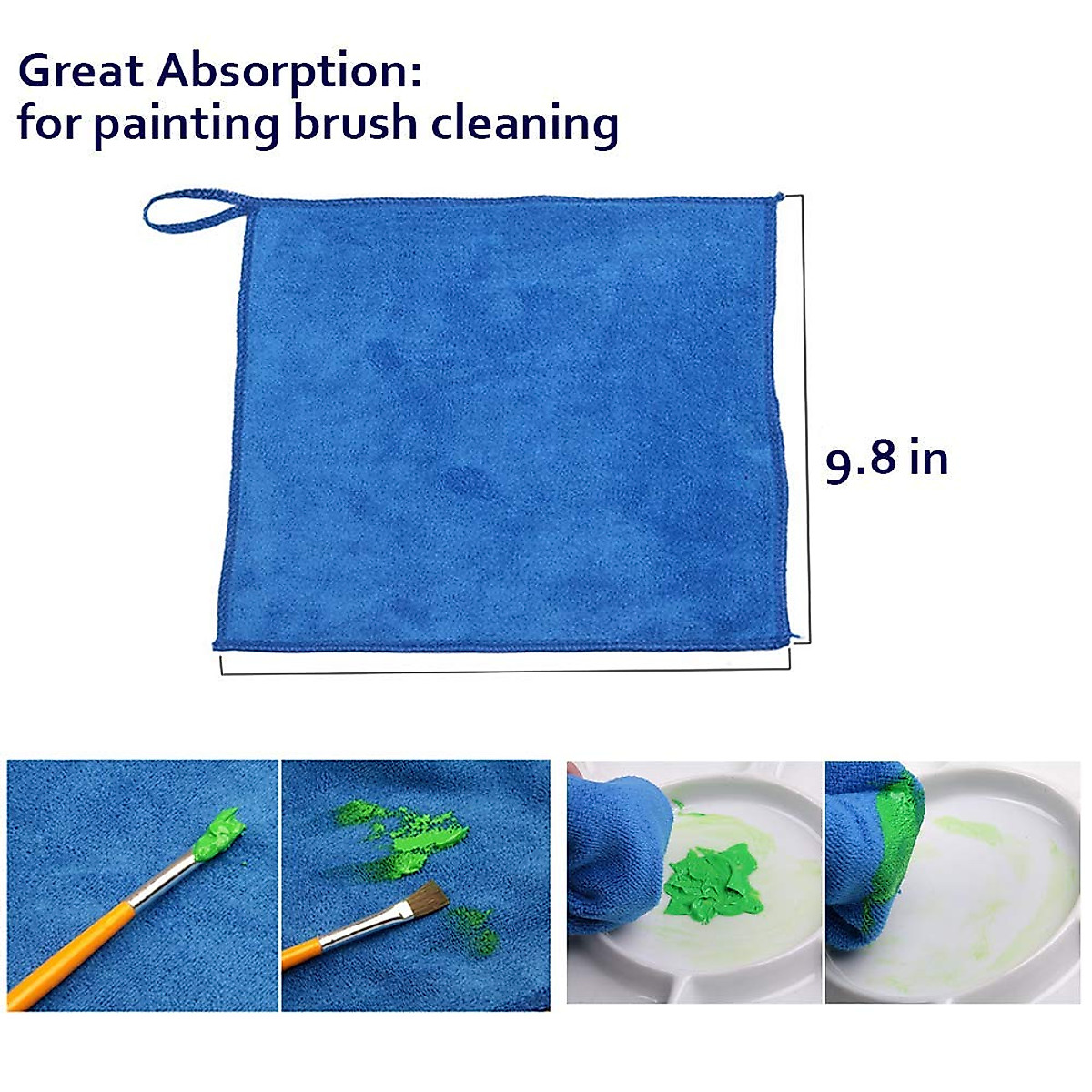 Paint Brush Washer Cleaner Painting Water Cup Bucket Basin Foldable Collapsible 0.8 Gal (Turquoise)