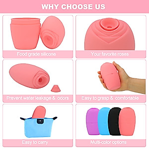 WETANG Ice Face Roller, Brighten Skin, Reusable Ice Mold for Face, Ice for Face to Tighten Skin, Silicone Ice Holder for Face, Icing Skincare Gift for Women (Pink)