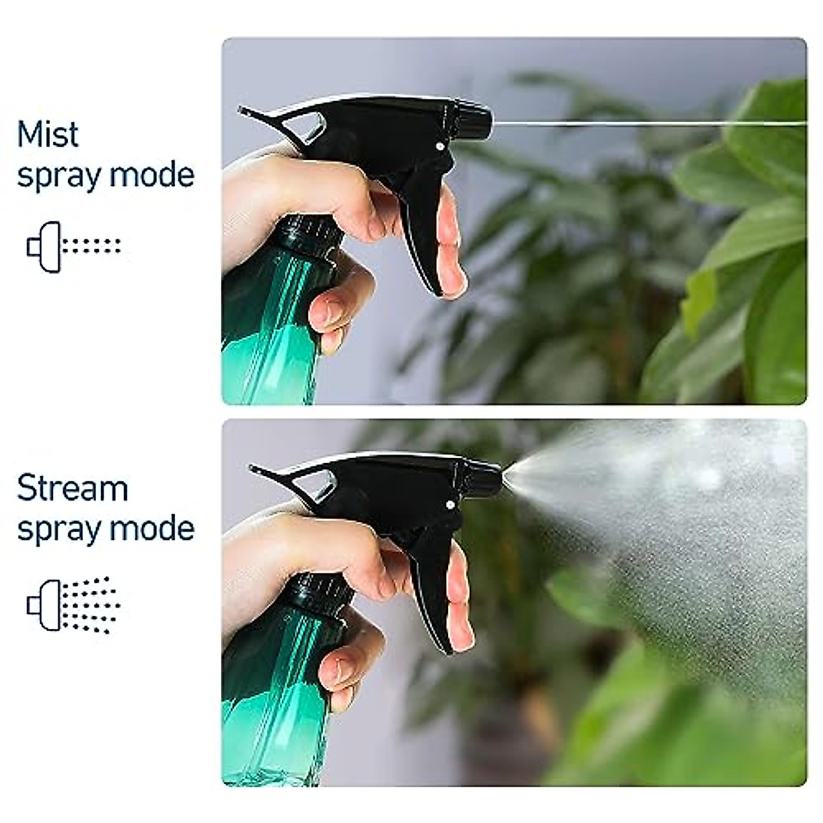 NAGRIS Empty Bottle 17Oz Plant Flower Watering Cans Manual Water Pot Household Garden Watering Tools Refillable Sprayer Atomizer