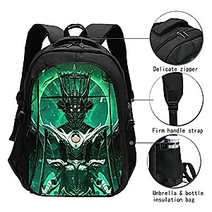 Jrktuwdg De-stiny 2 Men Women Backpack Shoulder Bag with USB Charging Port Bookbag Laptop Backpacks