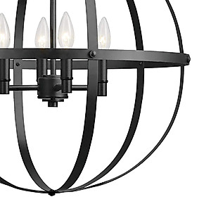 Globe Electric 65295 Juliette 4-Light Chandelier, Dark Bronze