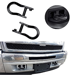 munirater 2PCS Tow Hooks Black Replacement for 2016-2018 Sierra 1500 and 2014-2018 Silverado 1500 84072463 Pair