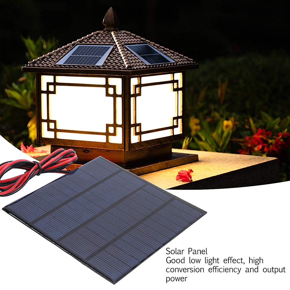 Hilitand 2Pcs DC 12V 150mA Solar Panel Mini Solar Battery Module with 1m Cable DIY Polysilicon Solar Cell Charger