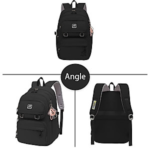 BASICPOWER School Backpack for Girls Boys, Laptop Backpack Middle High School Student Bookbag for Teens