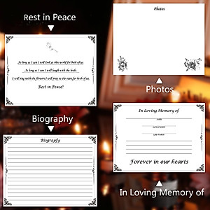 C2U Funeral Guest Book for Memorial Service - Celebration of Life Guest Book with Memory Table Sign & Pen - Guest Sign in Book for Funeral Service,in Loving Memory Funeral Guest Book