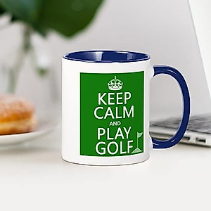 CafePress Keep Calm And Play Golf Mugs Ceramic Coffee Mug, Tea Cup 11 oz