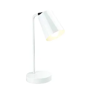 Newhouse Lighting NHDK-OS-WH Oslo Contemporary Desk Lamp with LED Bulb Included, White