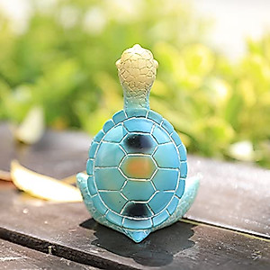 FEIYU BUY Turtle Yoga Statue Resin Process Decoration Meditation Turtles, Used for Indoor and Outdoor Window sill Decoration Gifts