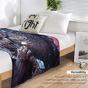 Joint Gou Wild Animal Blanket, Fleece Flannel Cozy Throw Blankets, Breathable Lightweight Warm Bed Blanket Fantasy Bird Blanket for Couch Bed Sofa All Season 70"x80"