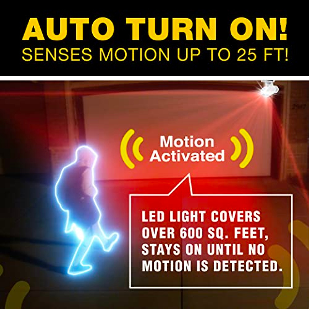 Bell+Howell Bionic Spotlight White Solar Outdoor Lights with Motion Sensor Super Bright 8 Bulb LED Lights Waterproof Landscape Security Lights for Patio Garden Solar Lights Outdoor As Seen On TV