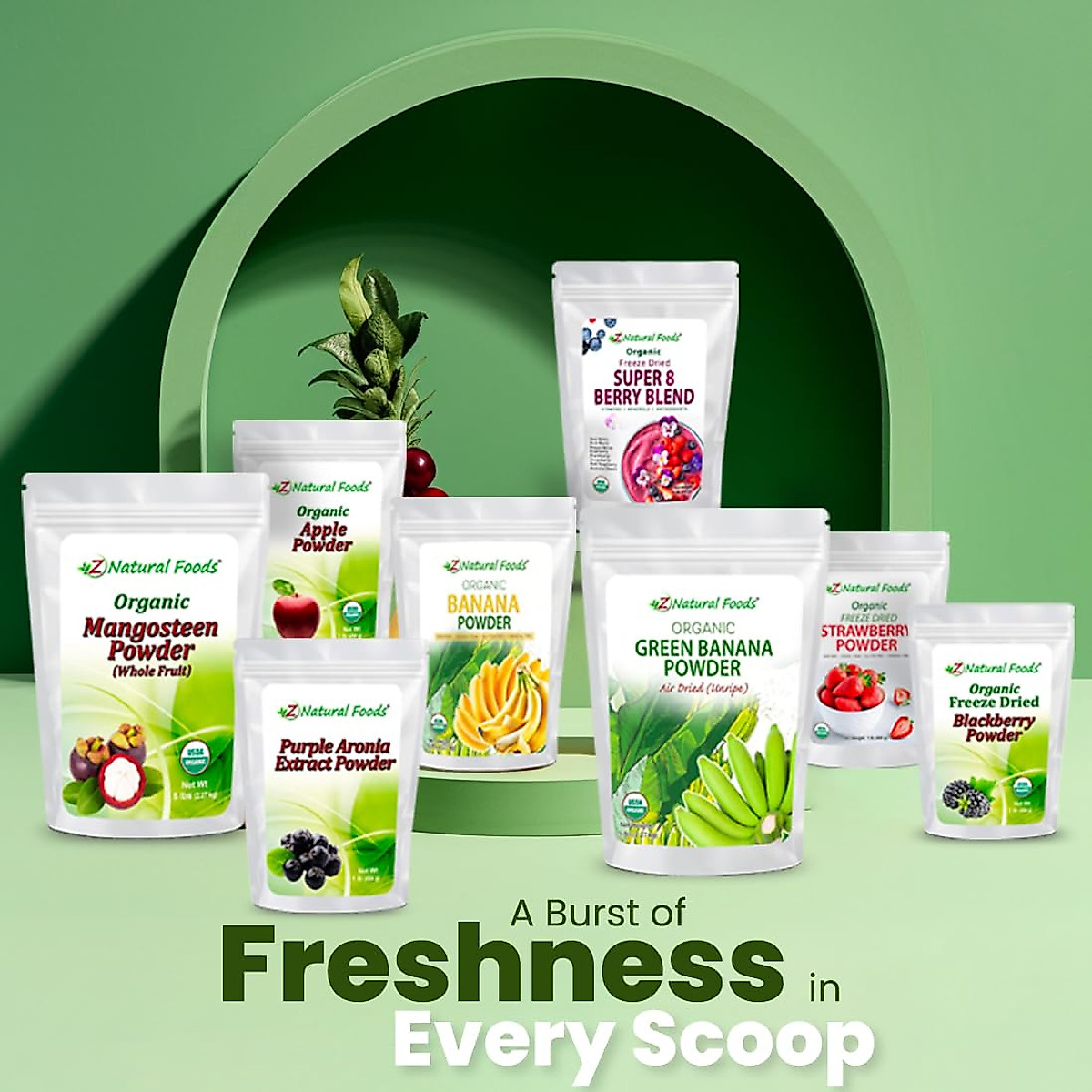 Z Natural Foods Organic Blackberry Powder, Freeze Dried, Antioxidant-Rich Superfood for Heart Health, Mix It Into Smoothie, Juice, Yogurt, and Recipes, Raw, Vegan, Non-GMO, Gluten-Free, 1 lb