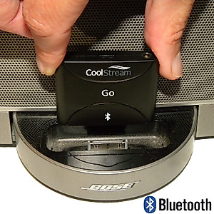 CoolStream Go Bluetooth Adapter for 30 Pin Bose Sounddock and Motorcycle Cables for Wireless Music Streaming NOT for Cars. NOT for Harley Davidson.