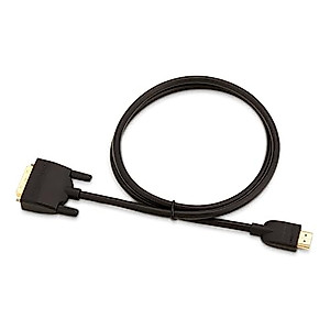 Amazon Basics HDMI-A to DVI (Male) Adapter Cable, Bi-Directional 1080P, Gold-Plated, 3 ft/0.9 m, Pack of 10, Black