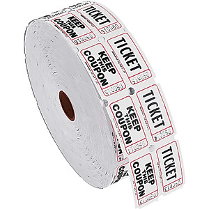 Double Roll Raffle Event Tickets - Full Set of 8 Colors (8 Rolls of 2000 Tickets Each)