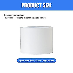 Dewkou Pack-1 Car Door Edge Guard Sill Protector, 2.75In x 32.8Ft Car Threshold Strip Door Anti-Collision Strip, Universal Car Door Sill Protection (Transparent)