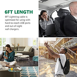 iPhone Charger,Atill Lightning Cable 5Pack 6FT iPhone Charging Cable Cord Compatible with iPhone X 8 8Plus 7 7Plus 6s 6sPlus 6 6Plus SE 5 5s 5c iPad iPod & More (White)