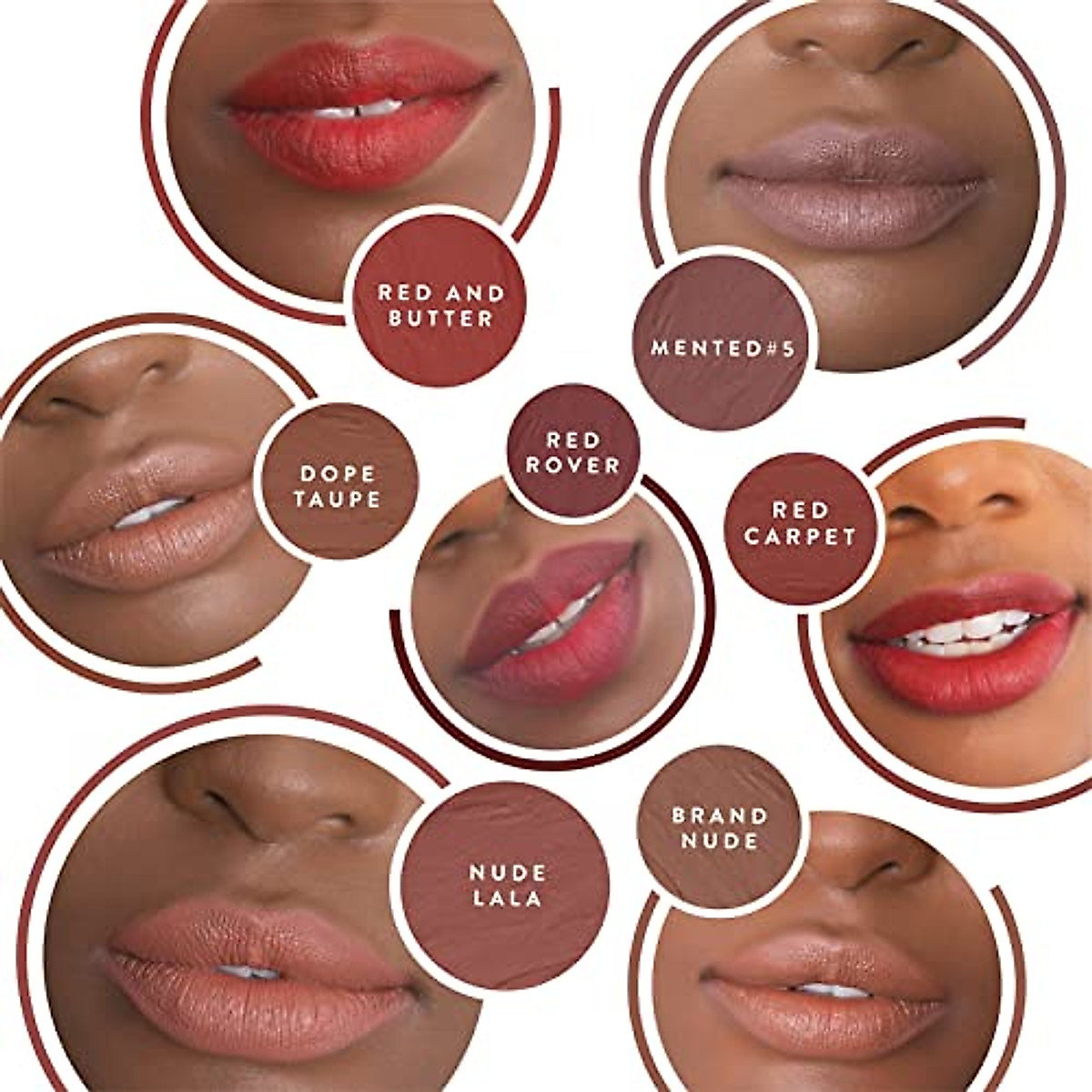 Mented Cosmetics Nude Lipstick for Women, Matte Long-Lasting Lip Stick, 24 Hour Stay Moisturizing Vegan, Paraben & Cruelty-Free, Enhances All Complexions, Perfect for Everyday Makeup, Red Rover