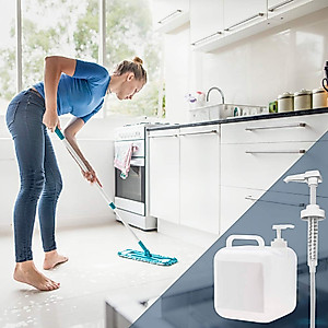 6 Pack Gallon Jug Pump Dispenser 38-400 Syrup Pump for Gallon Jug Dispensing - 7cc Lotion Gallon Shampoo Pump Top Replacement, Fits 1 Gallon Bottle 64oz 128oz Hand Sanitizer Containers, Plus Funnel