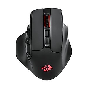 Redragon M811 PRO Wireless MMO Gaming Mouse, 15 Programmable Buttons RGB Gamer Mouse w/Ergonomic Natural Grip Build, 10 Side Macro Keys, Software Supports DIY Keybinds & Backlit